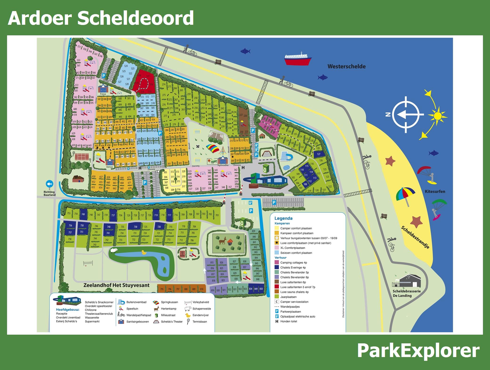 Plattegrond van Ardoer Scheldeoord | ParkExplorer