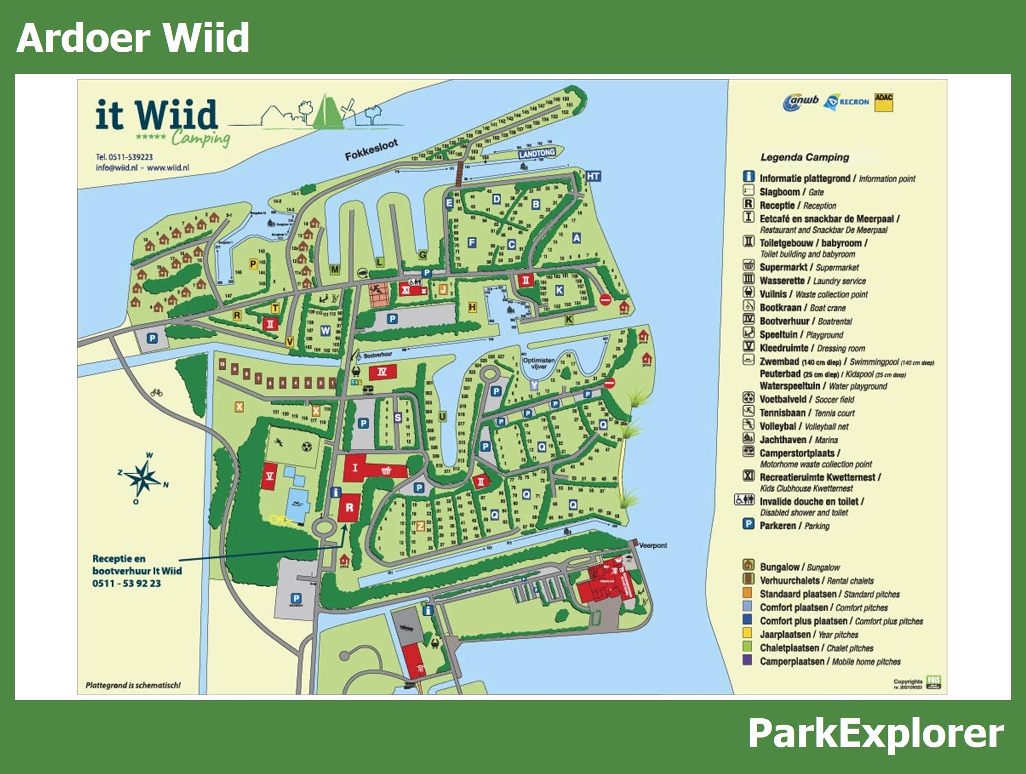 Plattegrond van Ardoer Camping It Wiid | ParkExplorer