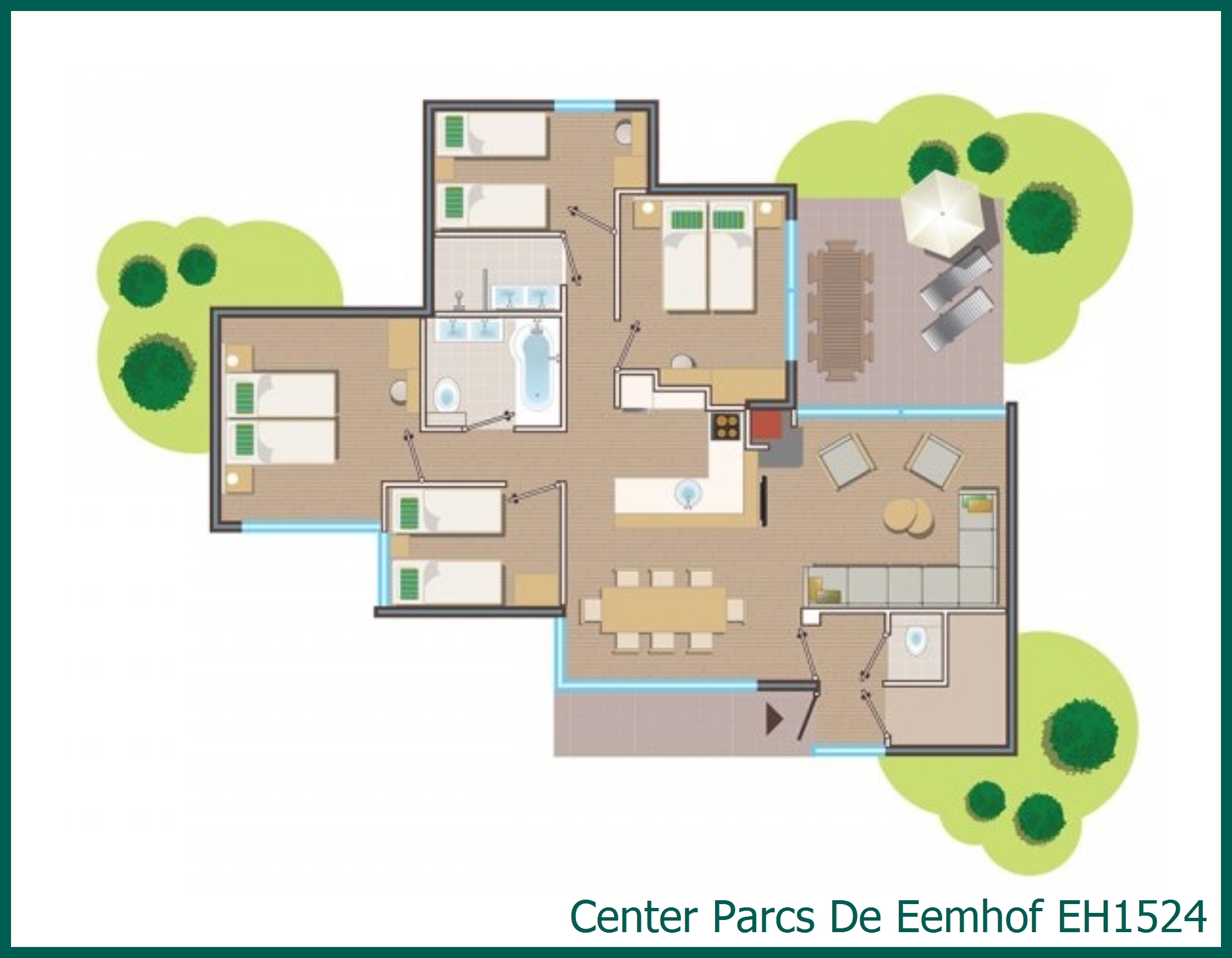// EH1524 - Center Parcs De Eemhof - Premium cottage voor 8 personen ...