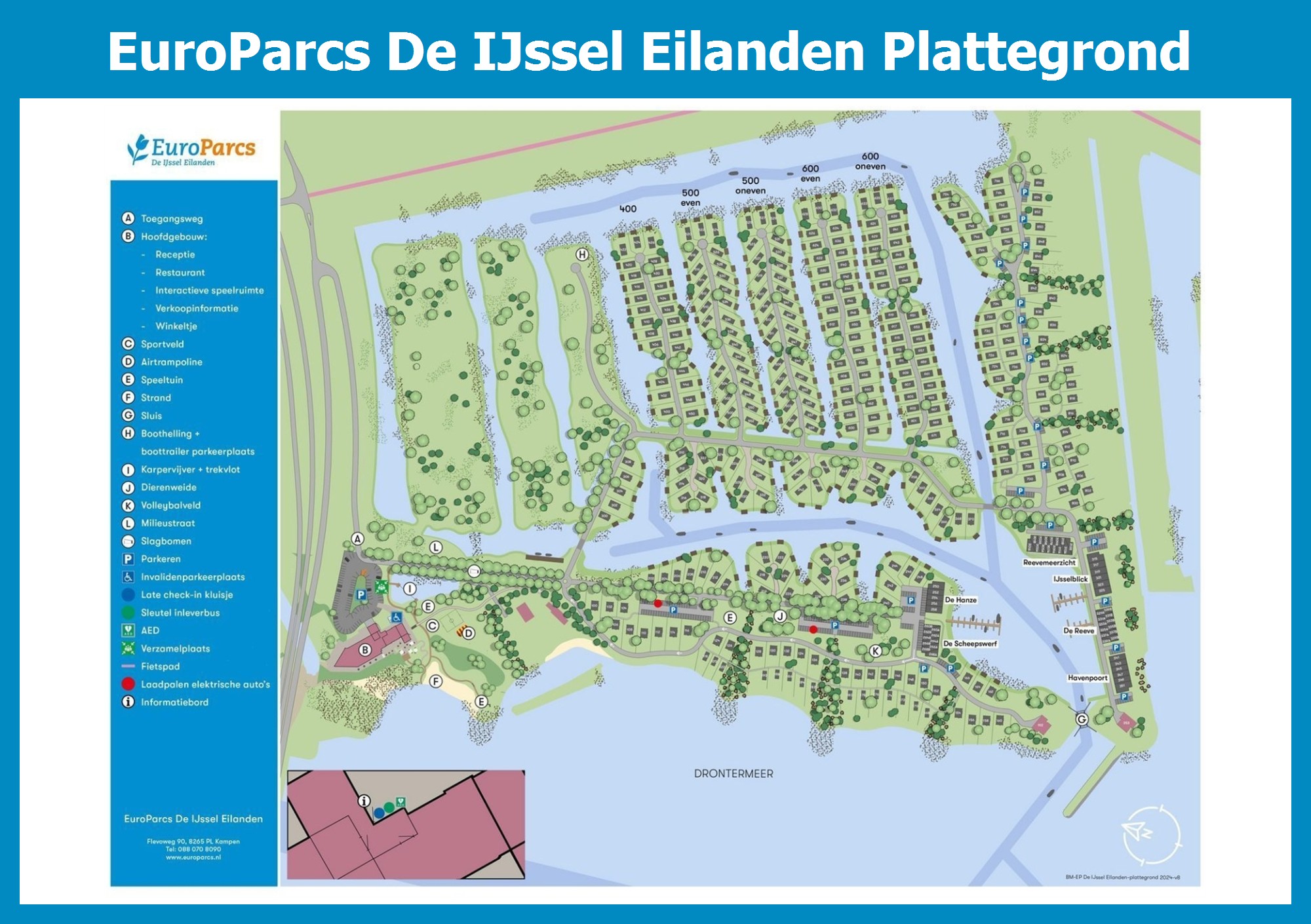 Plattegrond van EuroParcs De IJssel Eilanden | ParkExplorer
