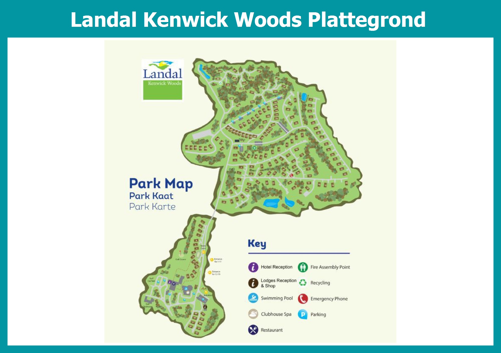 Plattegrond van Landal Kenwick Woods | ParkExplorer