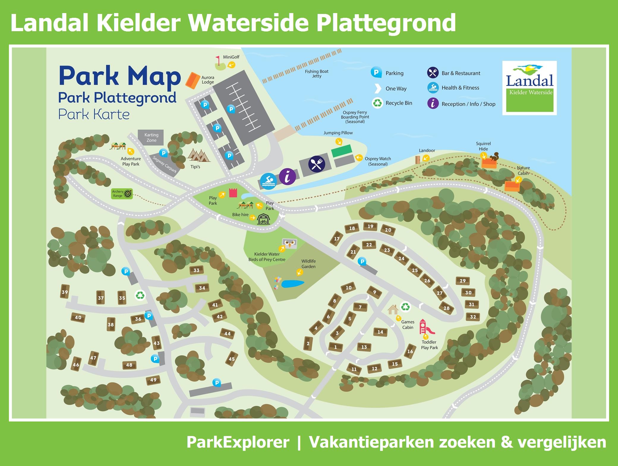 Plattegrond van Kielder Waterside | ParkExplorer