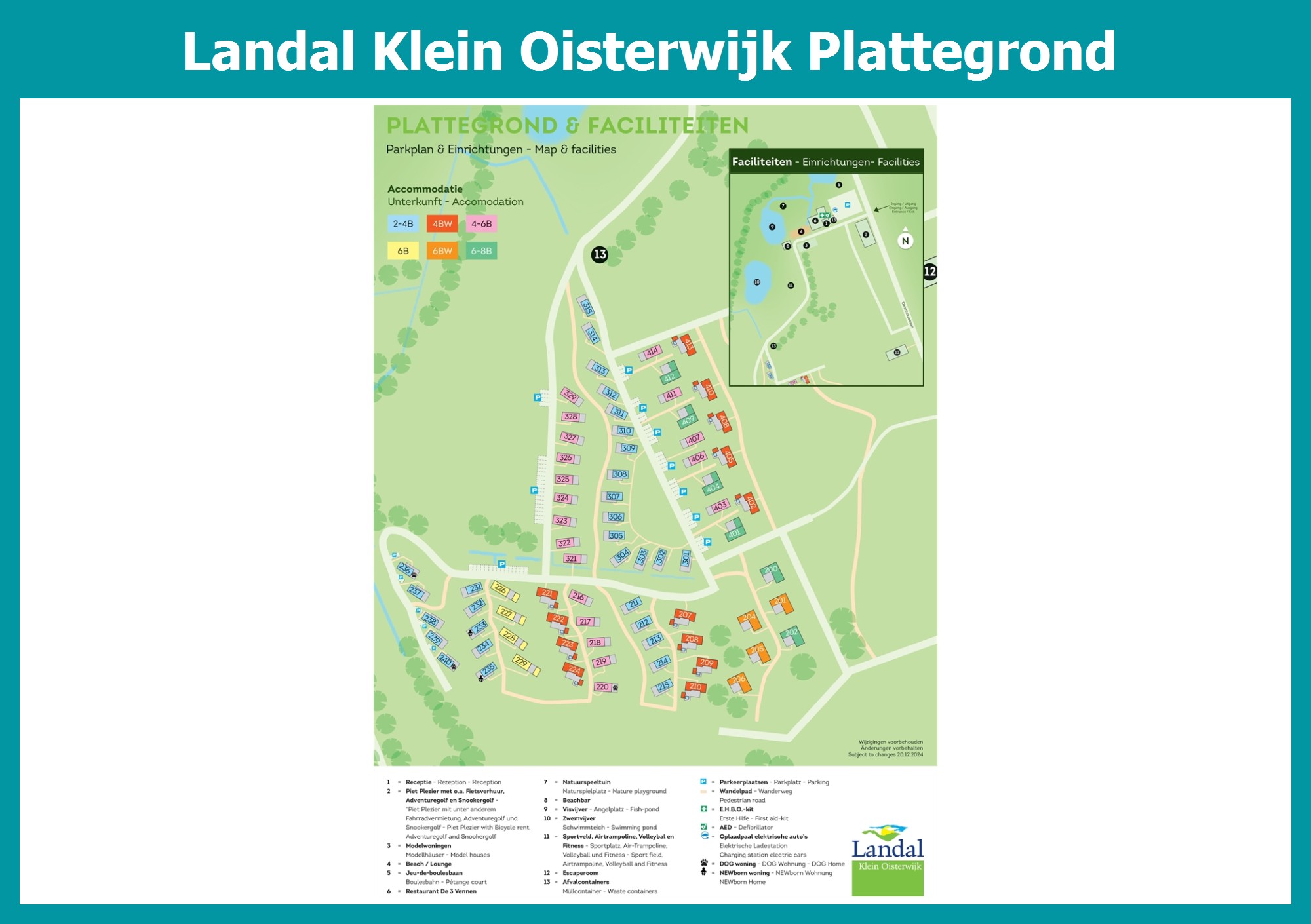 Plattegrond van Landal Klein Oisterwijk | ParkExplorer