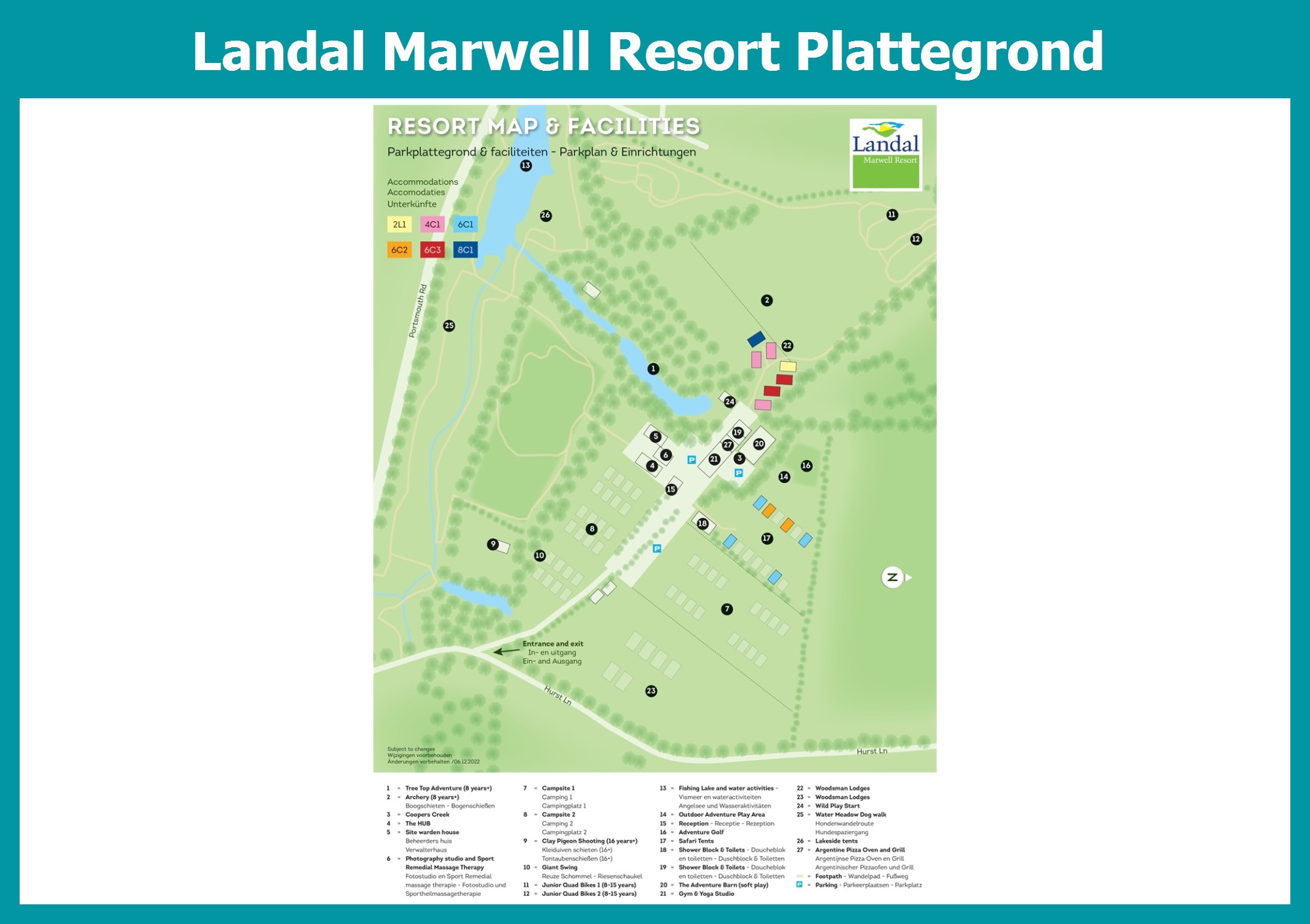 Plattegrond van Landal Marwell Resort | ParkExplorer