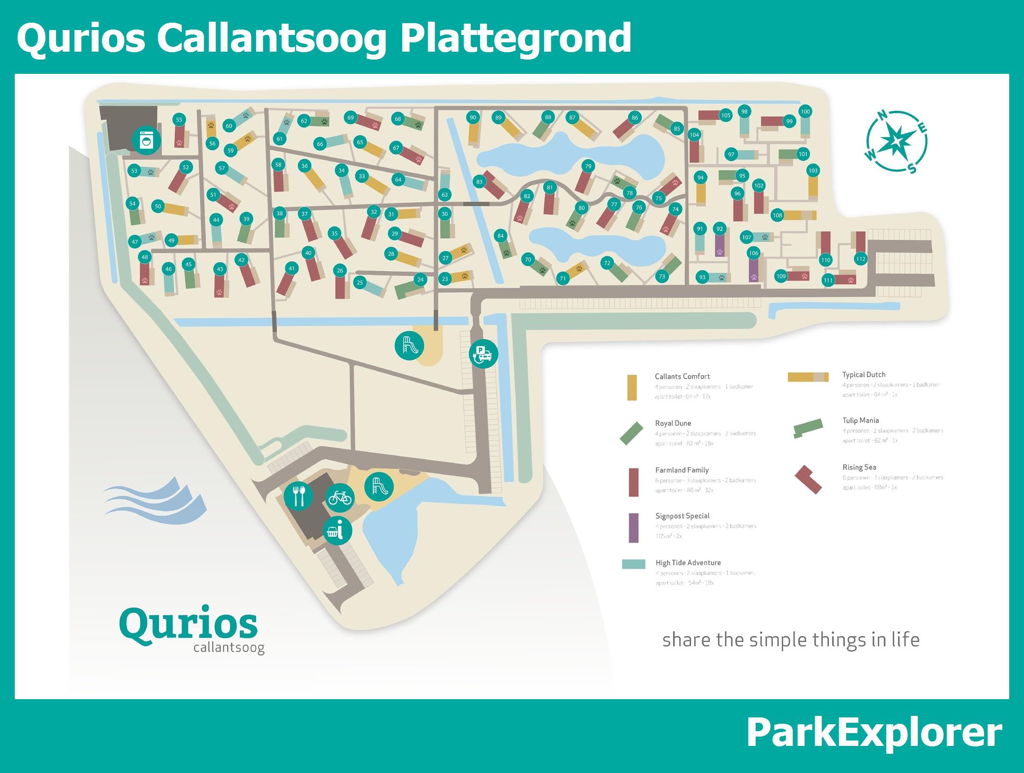 // Plattegrond van Roompot Callantsoog | ParkExplorer