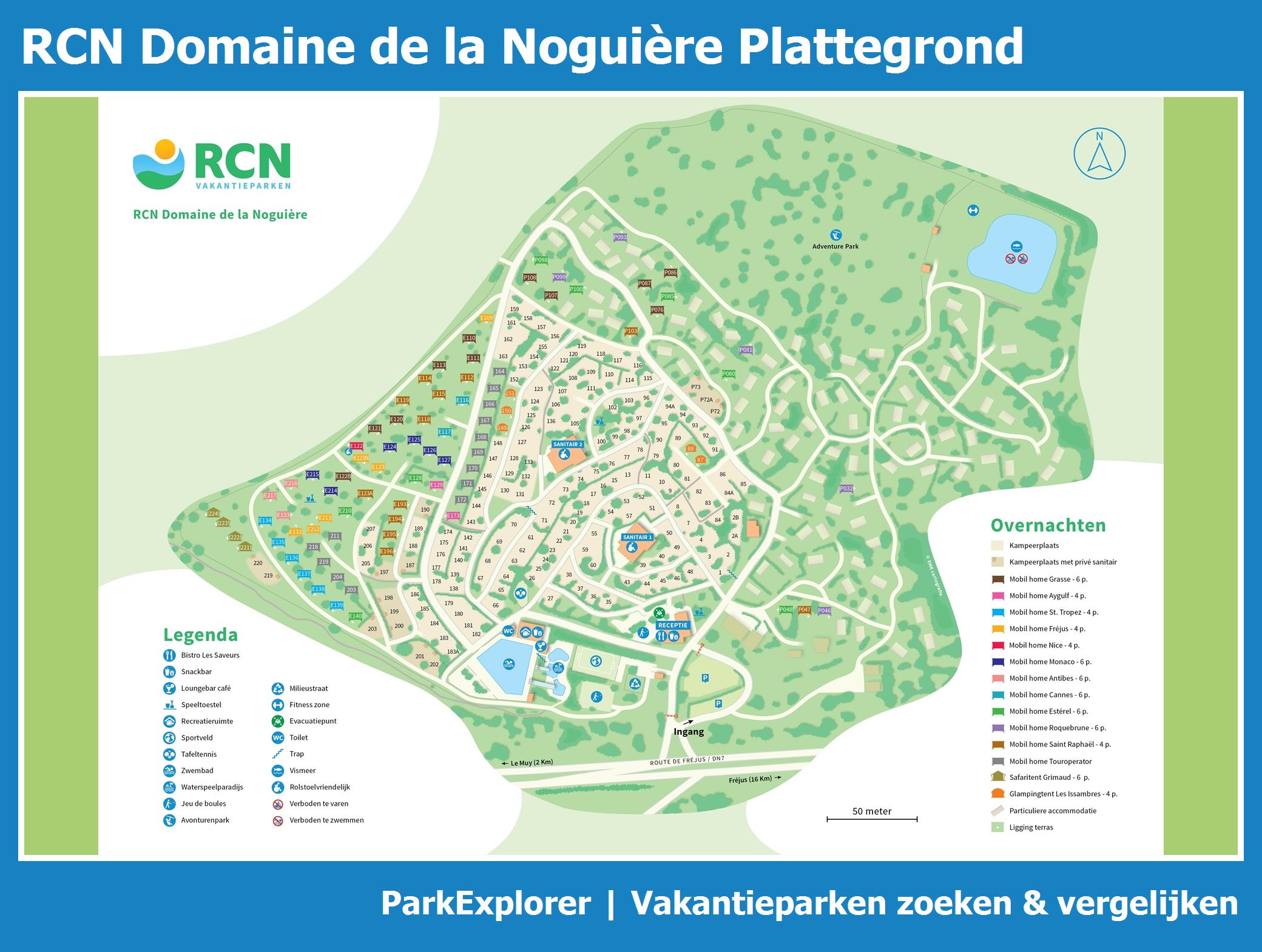Plattegrond van RCN Domaine de la Noguière | ParkExplorer