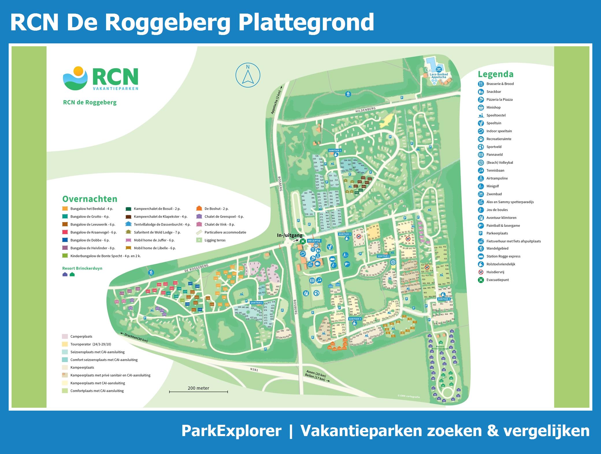 // Plattegrond van RCN De Roggeberg | ParkExplorer