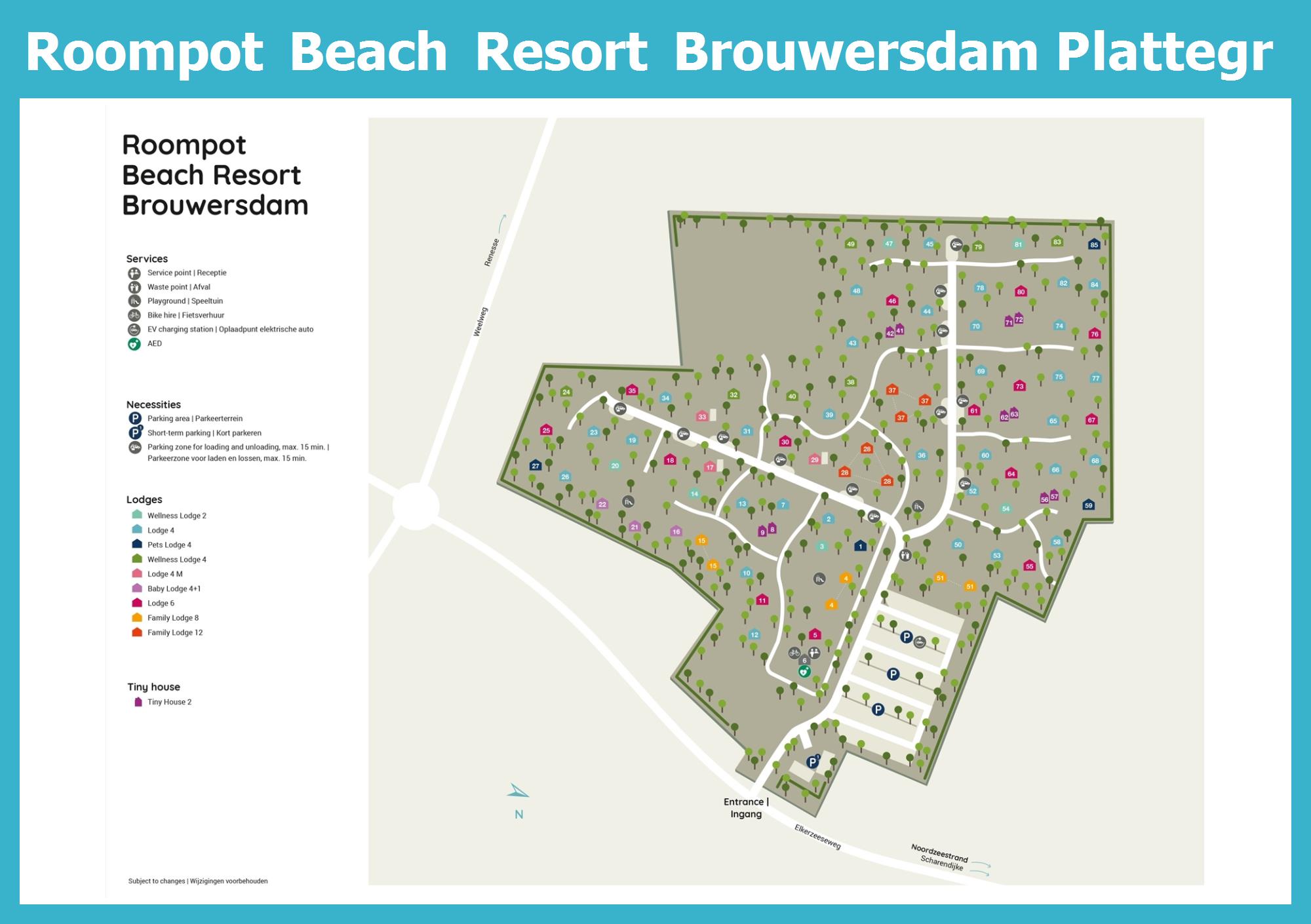 Plattegrond van Roompot Beach Resort Brouwersdam | ParkExplorer