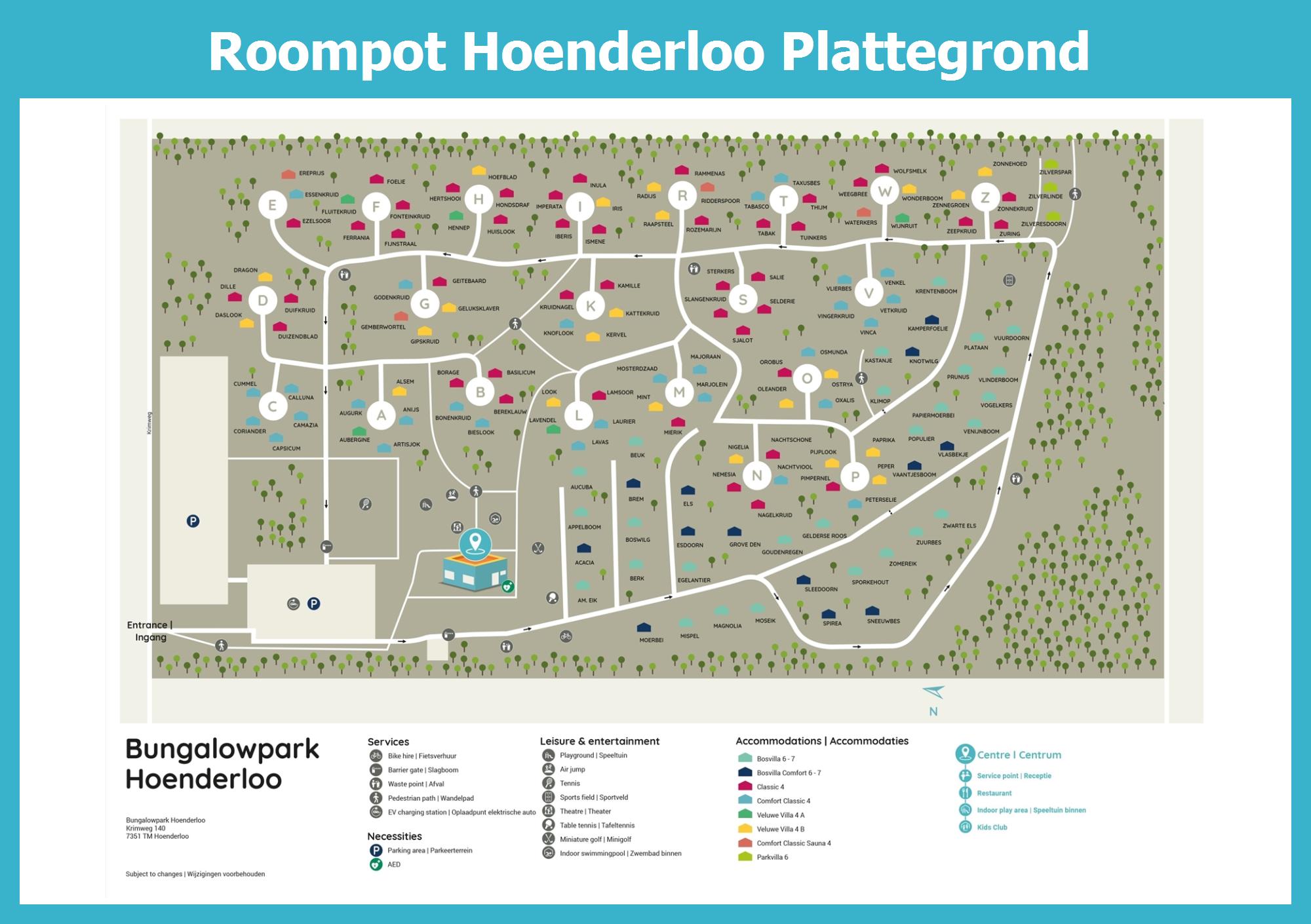 Plattegrond van Roompot Hoenderloo | ParkExplorer