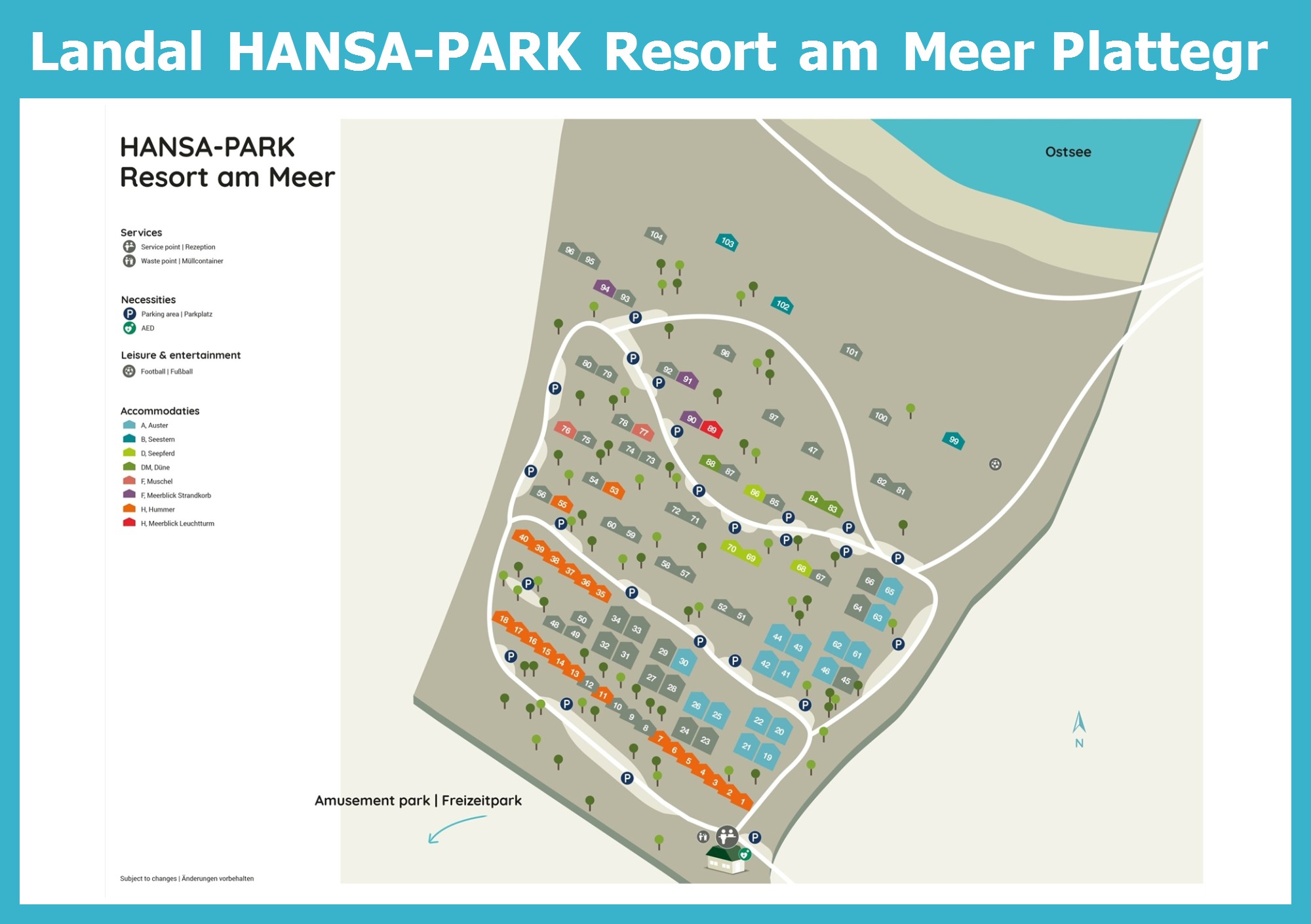 Plattegrond van Landal HANSA-PARK Resort am Meer | ParkExplorer