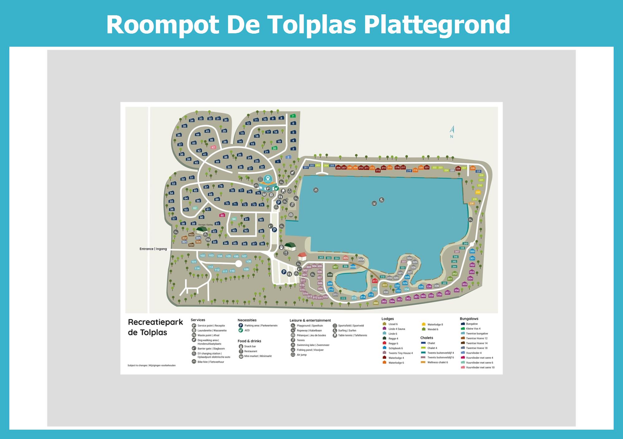 Plattegrond van Roompot De Tolplas | ParkExplorer