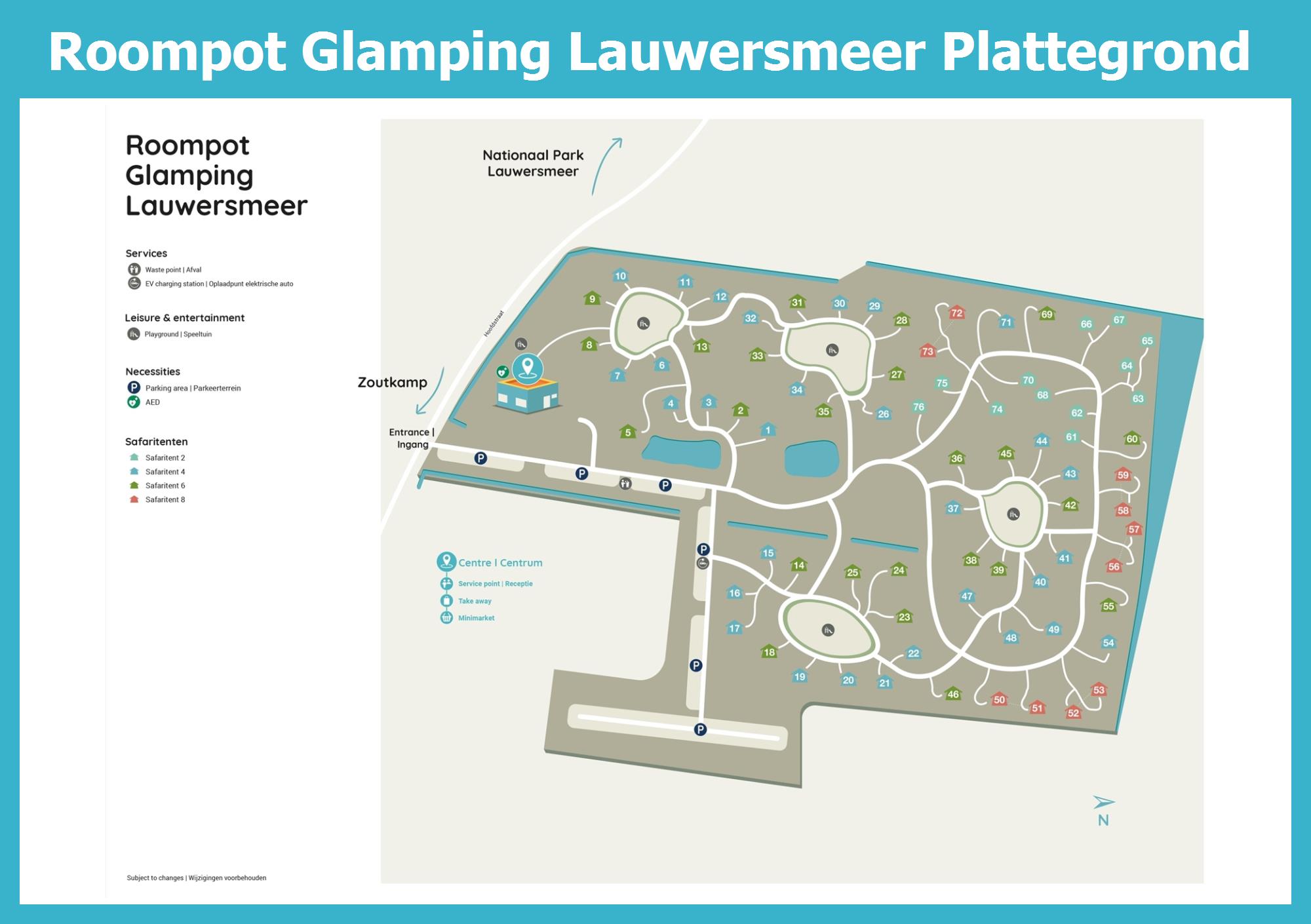 Plattegrond van Roompot Glamping Lauwersmeer | ParkExplorer