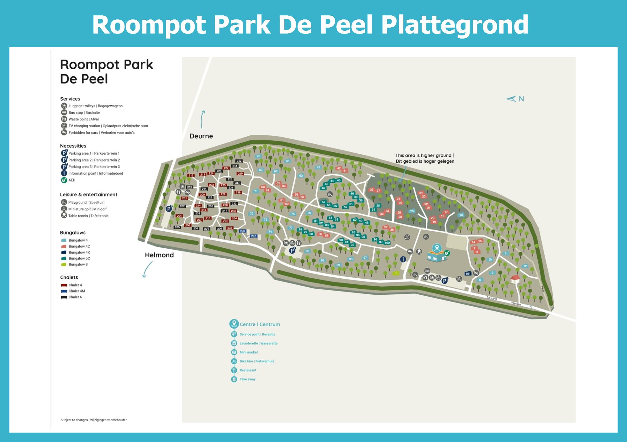 Plattegrond van Roompot Park De Peel | ParkExplorer