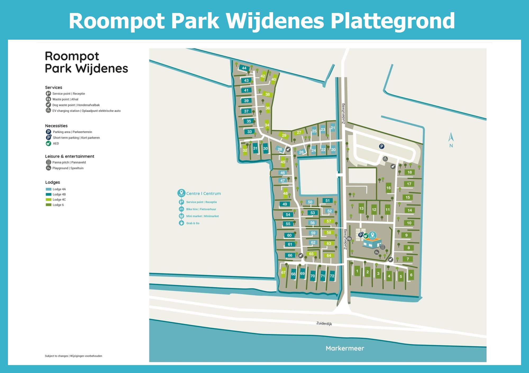 Plattegrond van Roompot Park Wijdenes | ParkExplorer