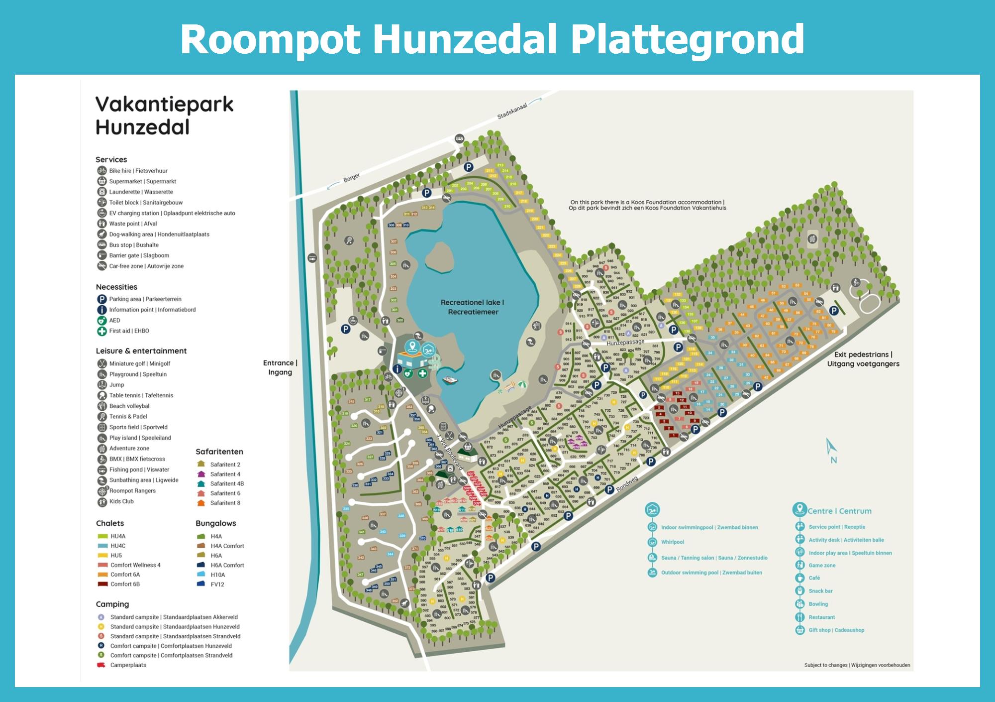 Plattegrond van Roompot Hunzedal | ParkExplorer