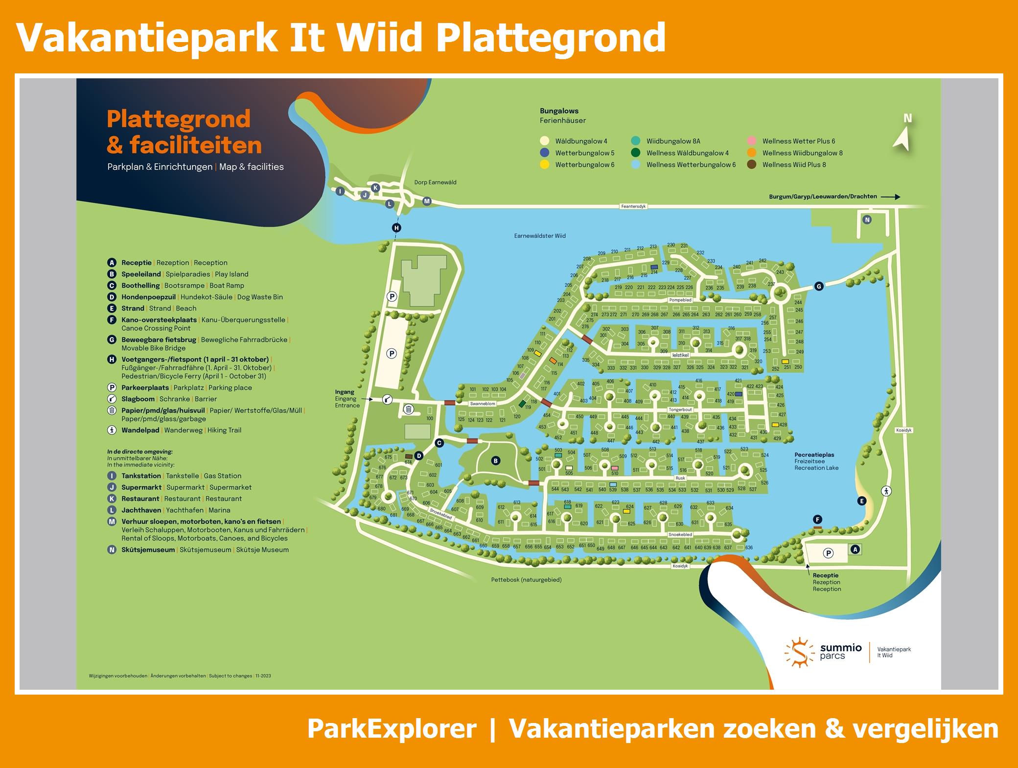 Plattegrond van Vakantiepark It Wiid | ParkExplorer